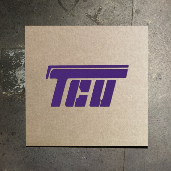 TCU Horned Frogs Vintage TCU Logo Stencil by TheStencilStop