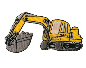 Backhoe applique | Etsy
