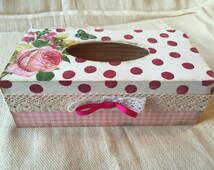 Unique decoupage tissue box related items | Etsy