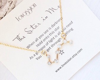 Big Dipper Necklace Gold Big Dipper Charm Ursa Major Great