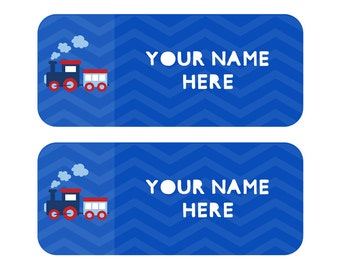 Train name tag label | Etsy