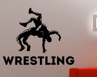 Wrestling wall decal | Etsy