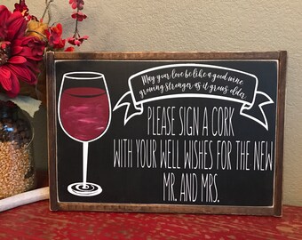 Unique wine cork sign related items | Etsy