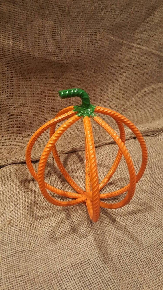 Rebar Pumpkin Horseshoe Pumpkin Garden Art by PronghornIronworks
