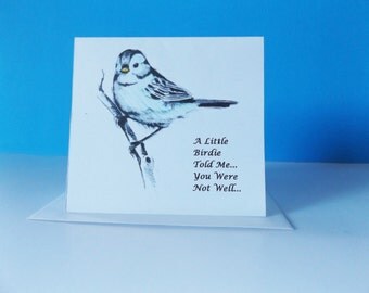 Items similar to A Little Birdie Told Me- Blue with abstract designs ...
