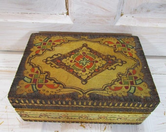 Pyrography box | Etsy