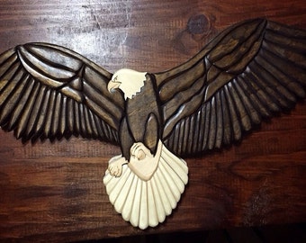 Wood intarsia | Etsy