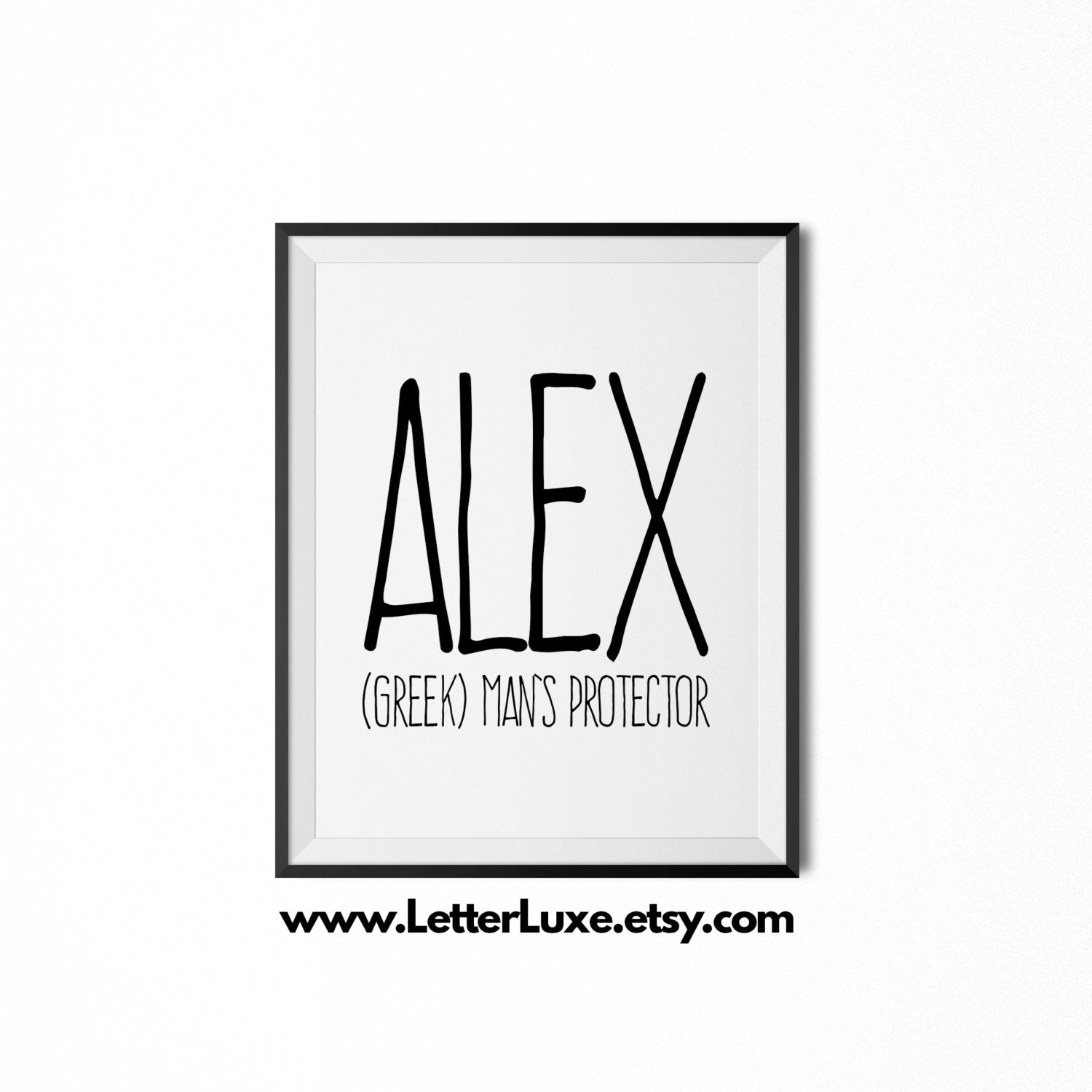 Alex Name Meaning Art Printable Baby Shower Gift Nursery