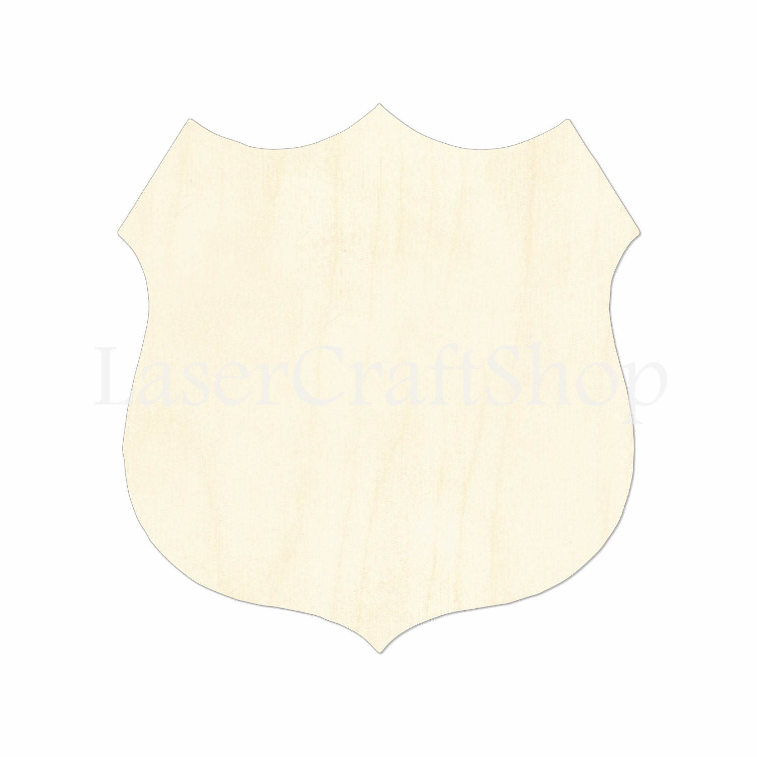 2 34 Police Badge Wooden Cutout Shape