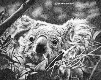 Realistic koala | Etsy