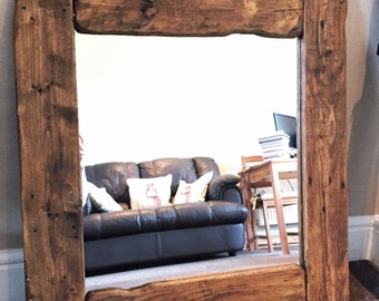 Rustic mirror | Etsy