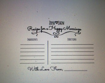 Recipe for marriage | Etsy