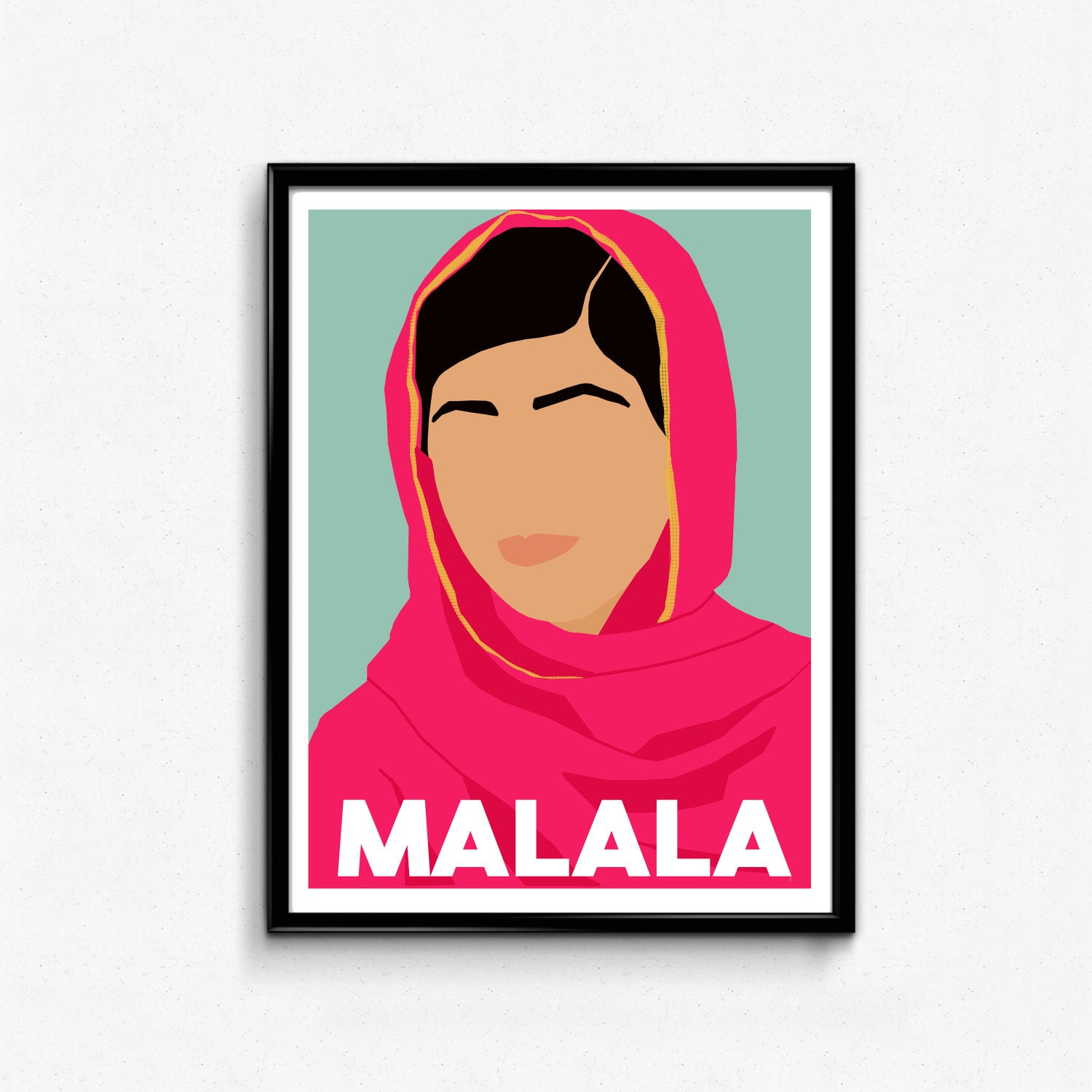Malala Yousafzai Feminist Icon Poster Minimalist Print