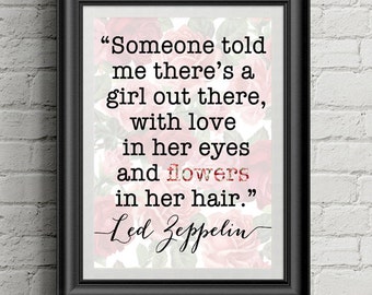 Led zeppelin lyrics | Etsy