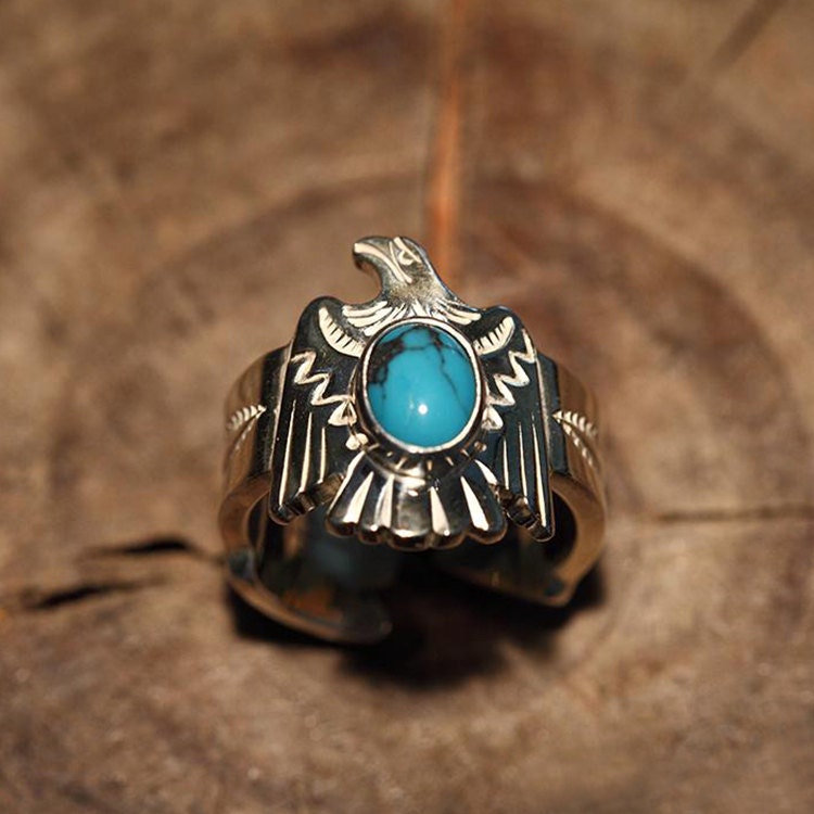 Silver Eagle Ring | Flying Bird Ring | Native American Inspired ...