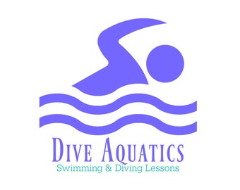 Swimming logo | Etsy