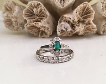 Emerald ring | Etsy