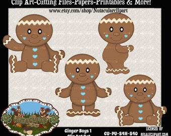 Gingerbread man clip | Etsy