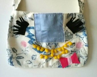 Unique purse with face related items | Etsy