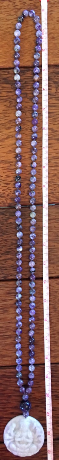 Charoite and Jade Mala/Prayer Beads by ManiMantraMala on Etsy