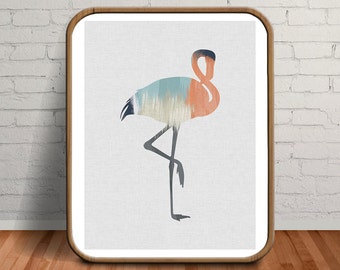 Abstract flamingo | Etsy