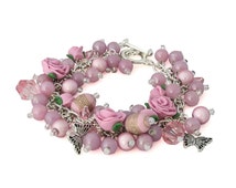 Unique rose bracelet related items | Etsy