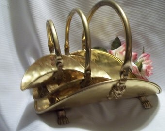 Solid brass basket | Etsy