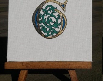 Illuminated letter g | Etsy