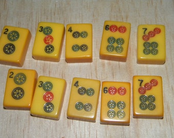 Mahjong game pieces | Etsy