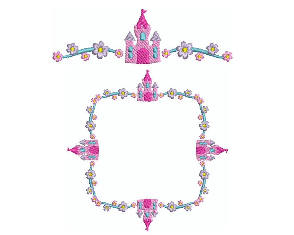 PRINCESS BORDER 5 Machine Filled Embroidery Instant