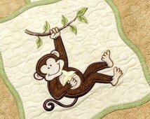 Popular items for monkey quilt on Etsy