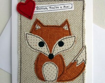 Unique red fox card related items | Etsy