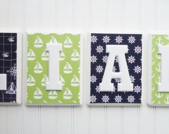 Unique letter block plaques related items | Etsy