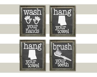 Chalkboard bathroom | Etsy