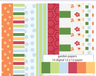 Striped Digital Paper Set in 28 Rainbow Colors Instant