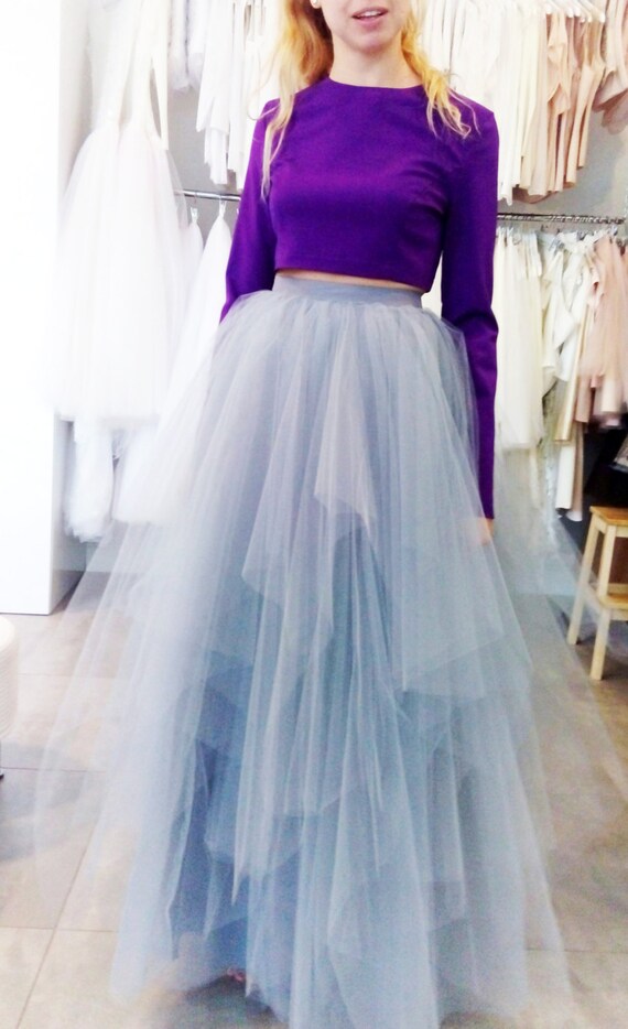 Multi-layered tulle skirt adult tulle skirt layered maxi