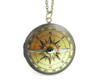 Compass charm | Etsy