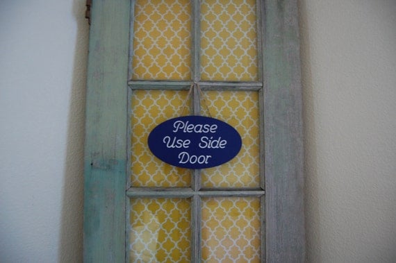 Please Use Side Door Informational Sign Engraved Plaque