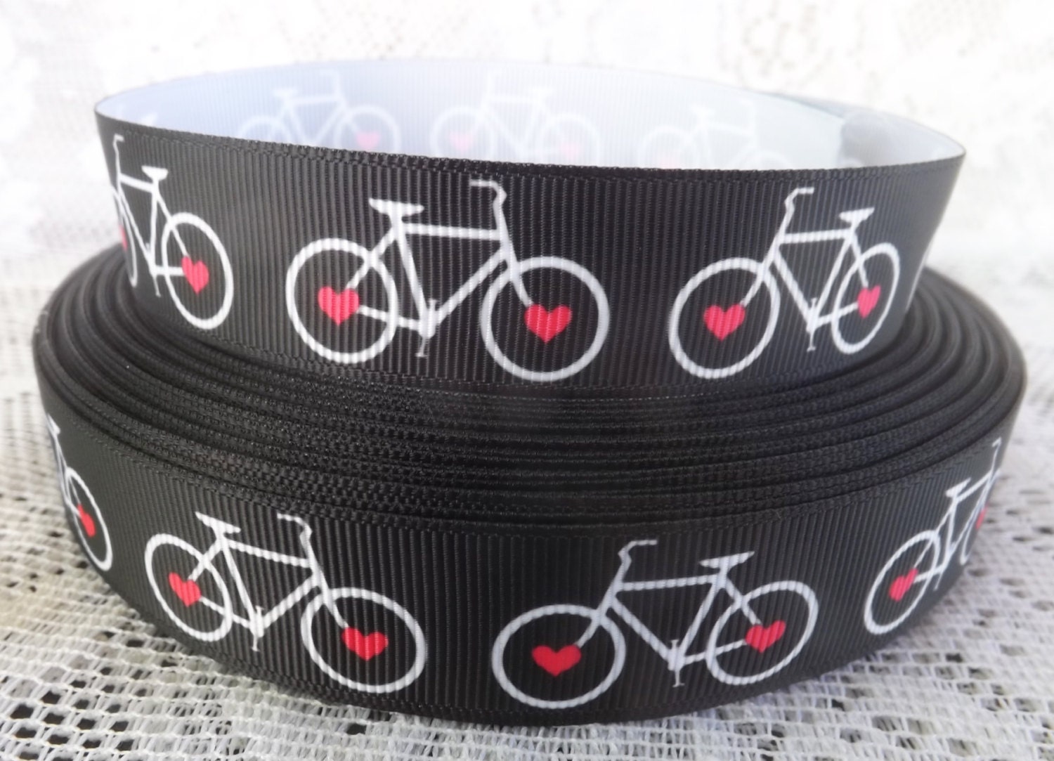 Bicycle Ribbon 7/8 bicycle grosgrain ribbon love bikes ribbon