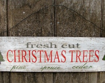Christmas tree sign | Etsy