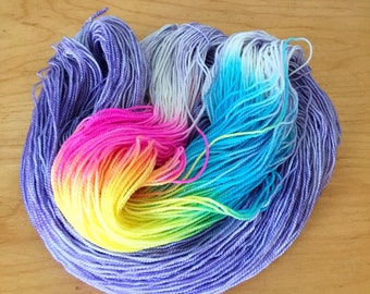 Vibrant hand-dyed gradient and variegated yarn. by JuliannasFibre