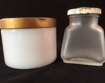 Frosted glass jars | Etsy