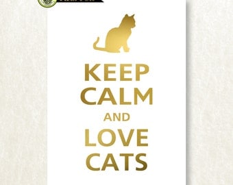 Keep calm love cats | Etsy