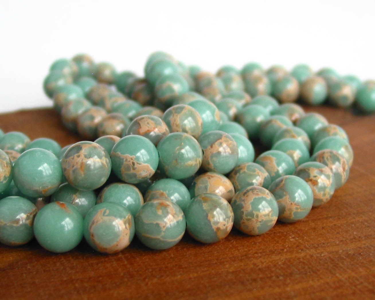 15 6mm 8mm 10mm 12mm Aqua Terra Jasper round gemstone