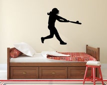 Popular items for softball wall decal on Etsy
