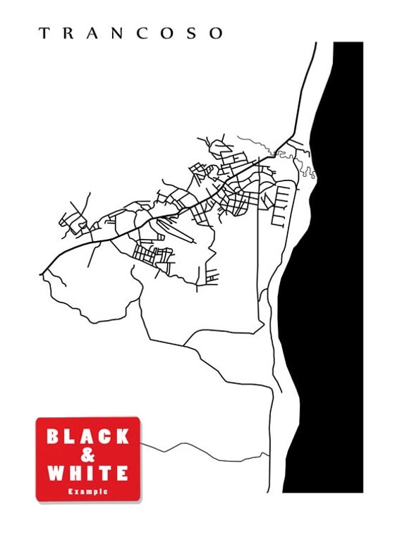 Trancoso Brazil Map Print