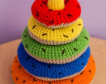 Crochet stacking toy | Etsy