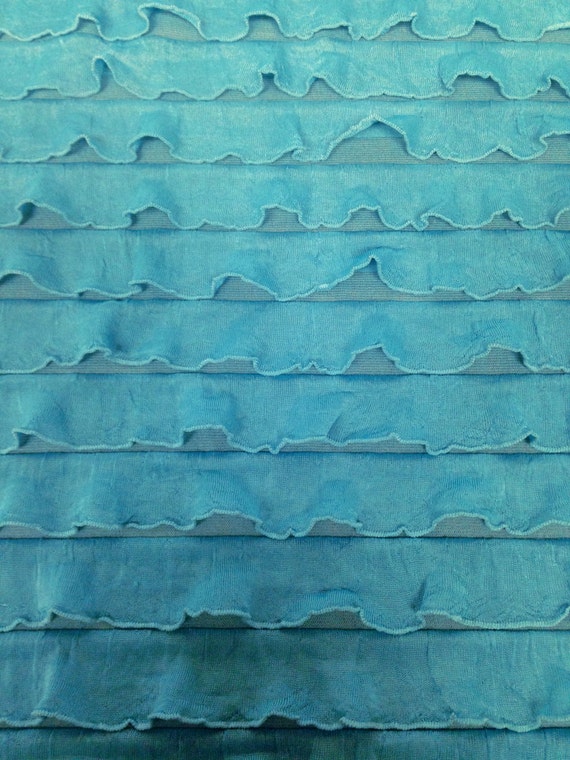 1 Ruffles Semi-Sheer Stretch Polyester Spandex Fabric