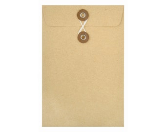 String tie envelopes | Etsy