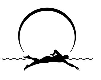 Swimmer decal | Etsy